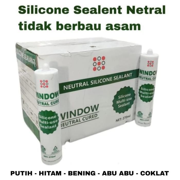 Jual Pilihan- Window Silent Putih Netral 300G Silicone Kaca Netral ...
