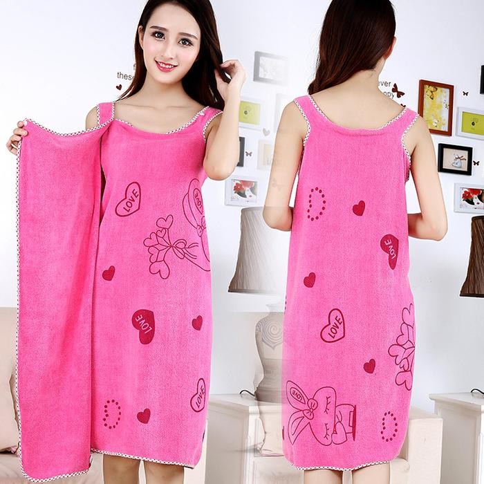Jual RJ Baju handuk dress kimono mandi bahan halus dan tebal wearable ...