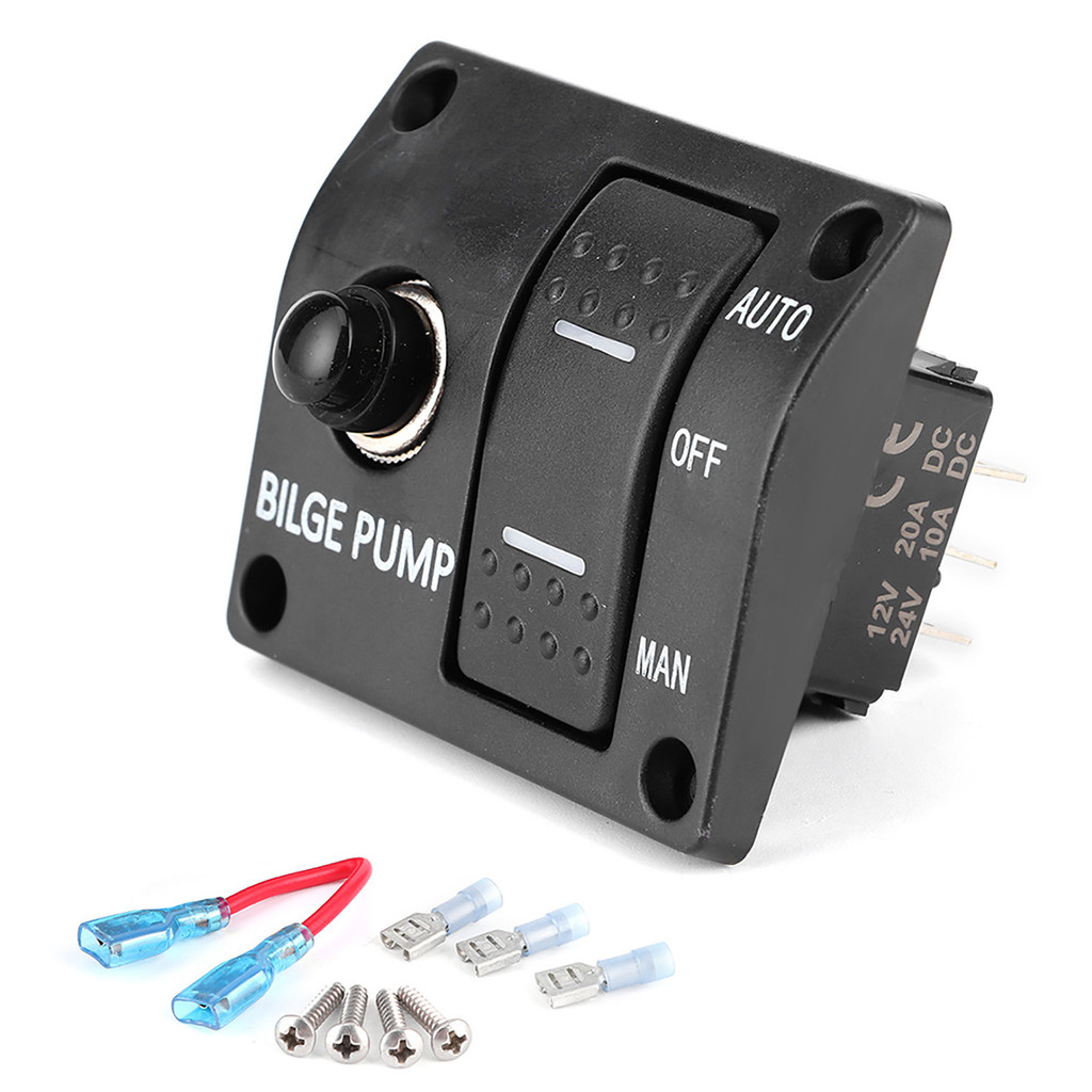 Jual TERBARU Bilge Pump 3 Way Panel Automatic Rocker Switch Bilge Pump ...