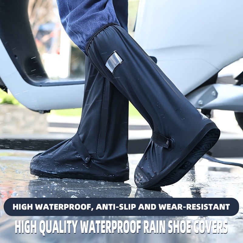 Jual Waterproof and Non-slip Rain Shoe Covers, Outer Wear Waterproof ...