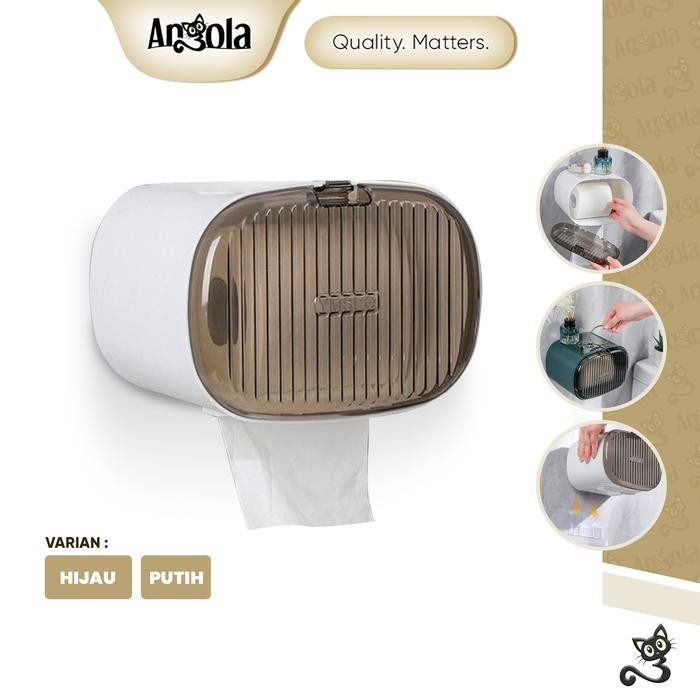 Jual ANGOLA Tempat Tissue Toilet Premium Kotak Tisu WC Tempel Tissue ...