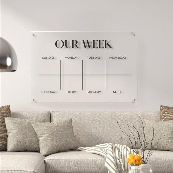 Jual Daily Planner Akrilik Weekly Planner Tabel Jadwal Schedule Acrylic ...