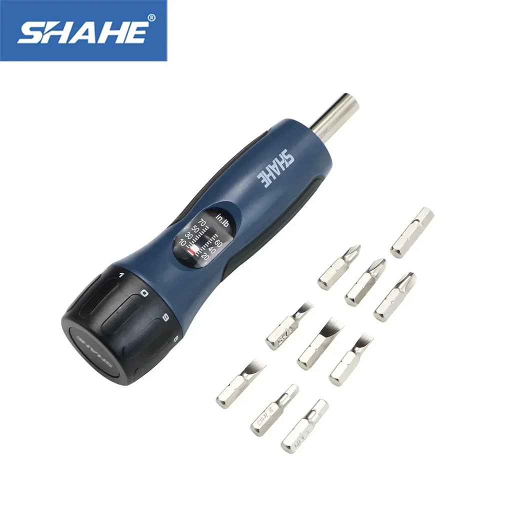 Jual Shahe Preset Torque Screwdriver Wrench Driver Bits Set 10-70 Inch ...