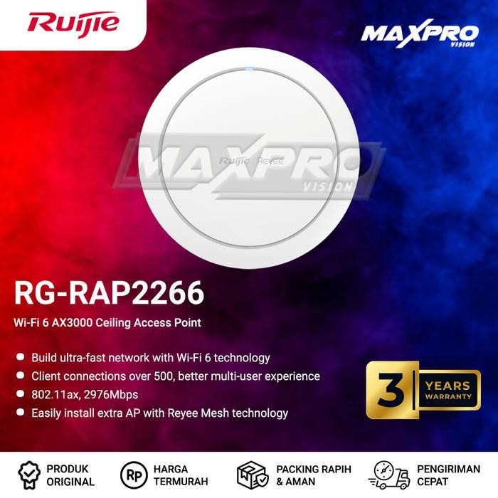 Jual Rg-Rap2266 - Ruijie Reyee Wifi 6 Ceiling Mesh Access Point ...