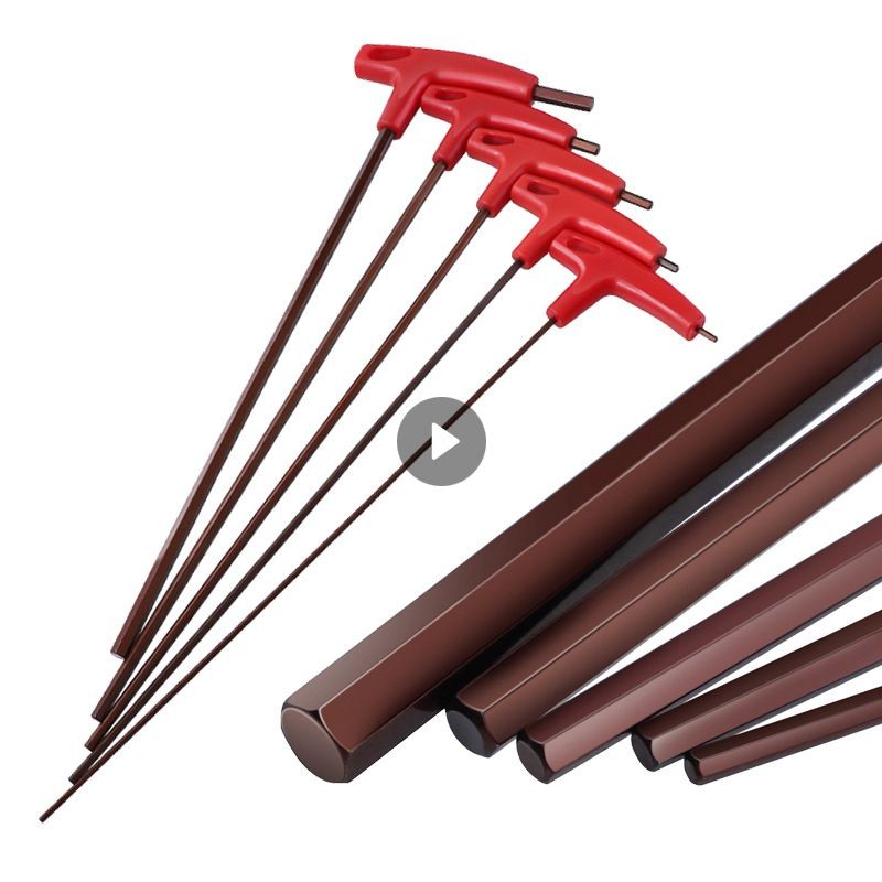 Jual NEW Extra Long Type Hex Keys Set 3/4/5/6/8mm Allen Keys Hand Tool ...
