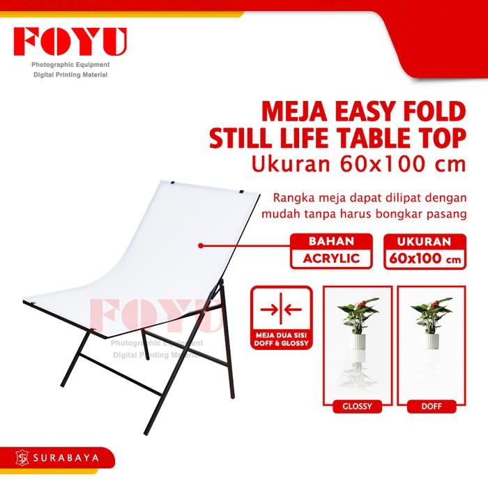 Jual Pilihan- Meja Easy Fold Still Life Table Top Foto Produk Ukuran ...