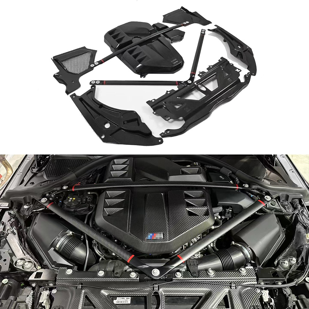 Jual IMPORT For BMW M2 M3 M4 G87 G80 G82 Dry Carbon Fiber Engine Cover ...
