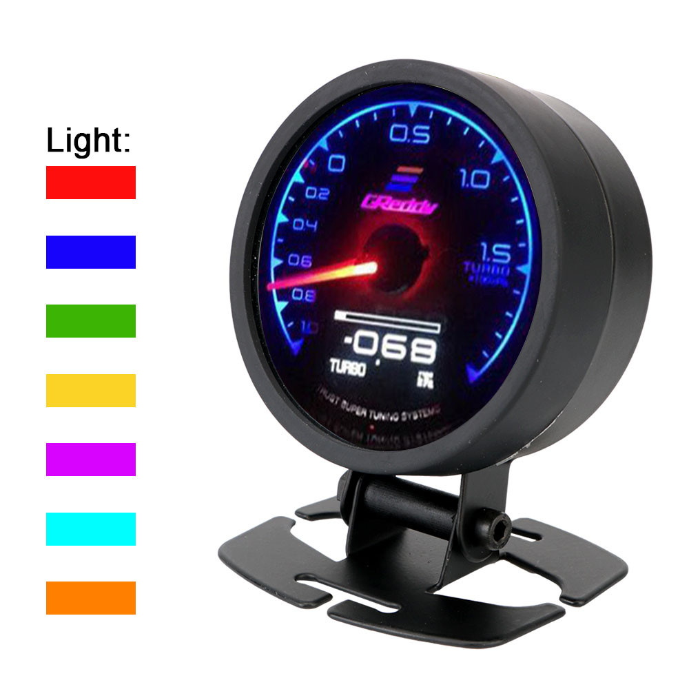 Jual 7 Color Car Gauge Voltage Display LCD Digital Display Racing Gauge ...