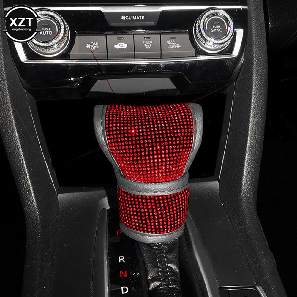 Jual BEST SELLER Diamond Crystal Car Gear Shift Collar Shift Knob Cover ...