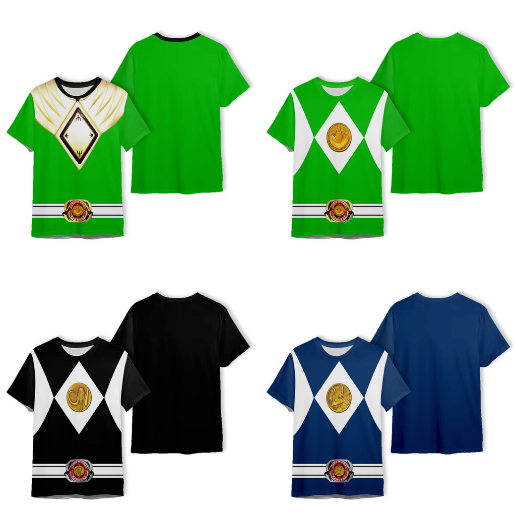 Jual Kostum Power Rangers 3D Keren Kaos Power Rangers Full Print Baju ...