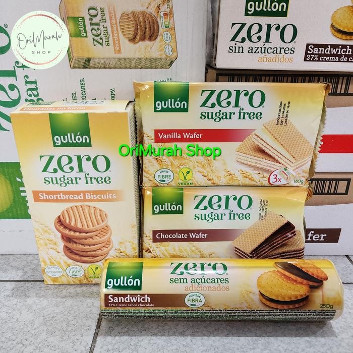 Jual Gullon Zero Sugar Free Chocolate Vanilla Wafer Shortbread Biscuits ...