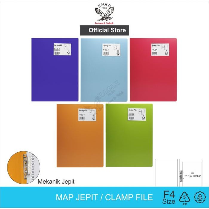 Jual Map Jepit EAGLE F4 / Clip File / Map Plastik Snelhecter | Shopee ...