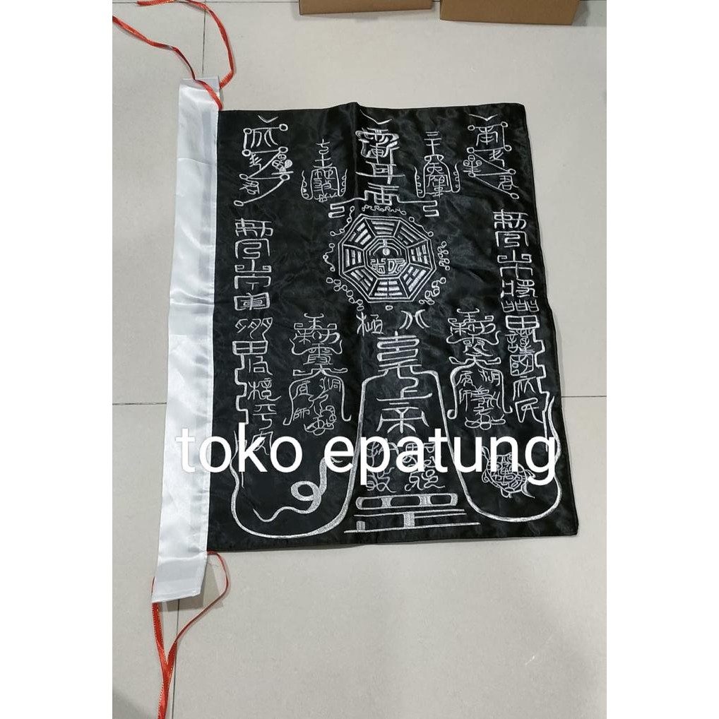 Jual ASLI bendera O ling Ki / bendera hitam siong te kong 50x60cm - l ...