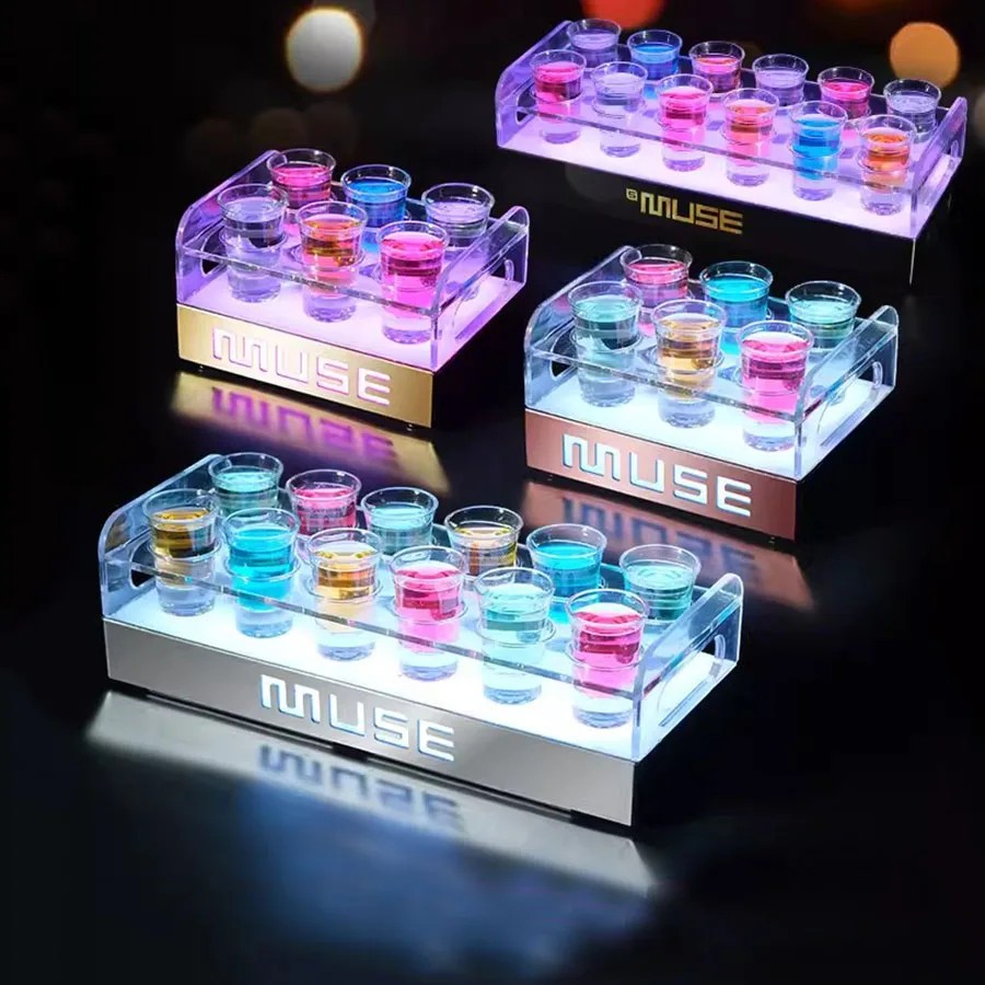 Jual LED Shot Glass Display Stand Luminous Cup Holder Bar KTV Party ...