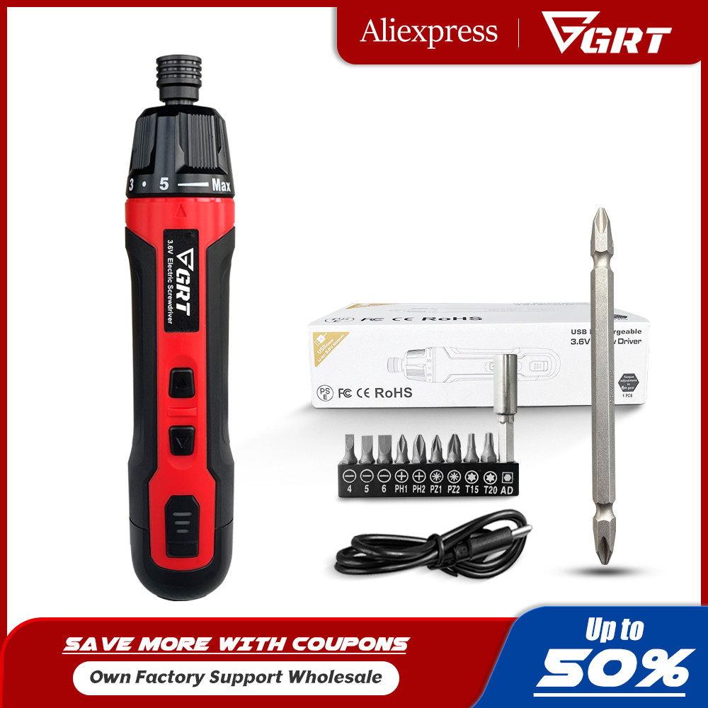 Jual Mini Rechargeable Electric Screwdriver 3.6V 2000mAh Li-ion Battery ...