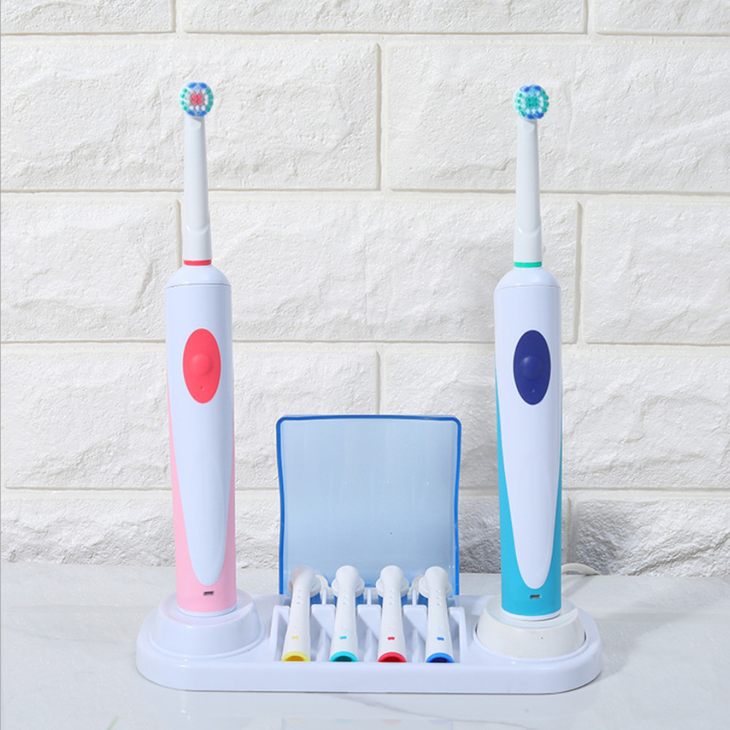 Jual Electric Toothbrush Holder Charging Station with with 4 Brush Head ...