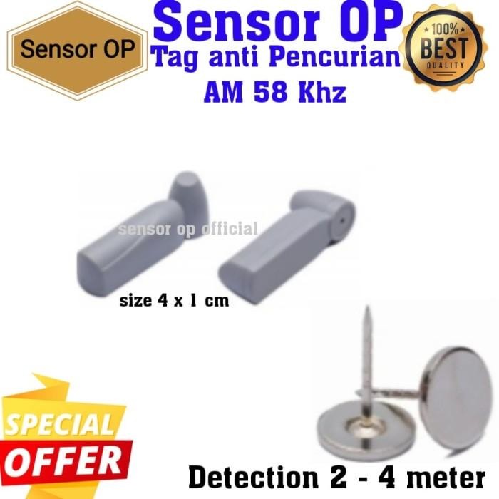 Jual 100 Pcs Sensor OP Sensor Alarm Toko Butik tag AM 58 Khz bonus pin ...