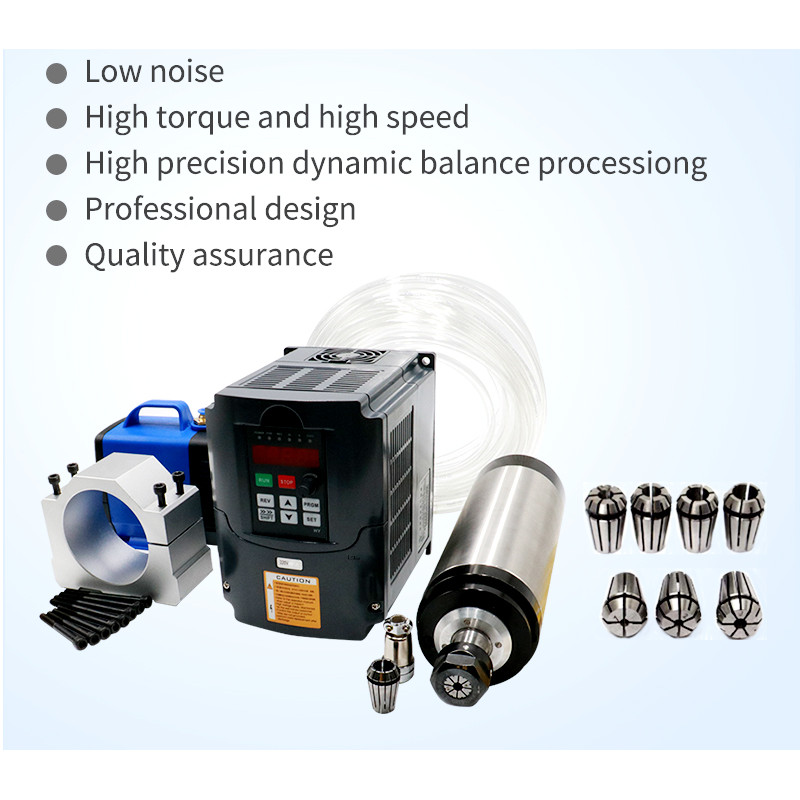 Jual BEST SELLER 1.5 / 2.2 / 3kw CNC spindle motor & HY VFD inverter ...