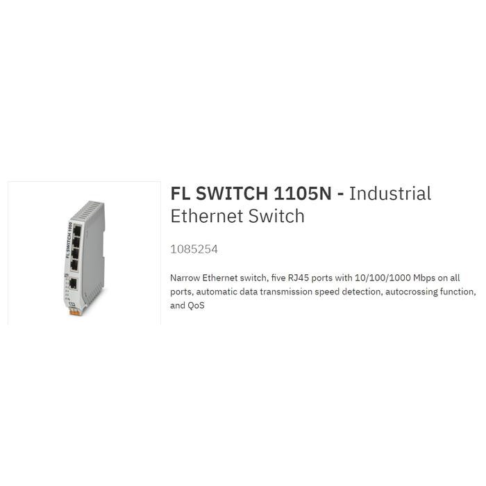 Jual Phoenix Contact FL SWITCH 1105N 1085254 Industrial Ethernet Switch ...