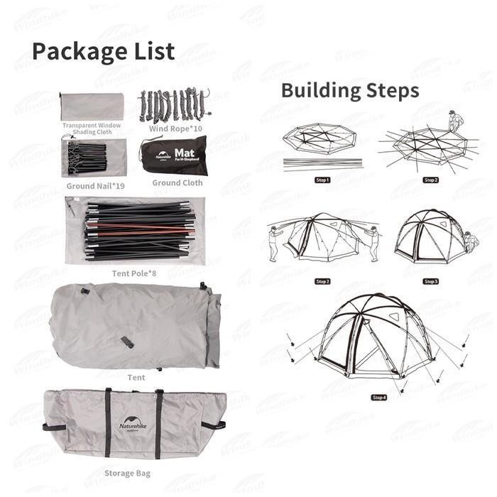 Jual Tenda Camping Naturehike NH21ZP012 Shepherd Dome Medium Tent ...