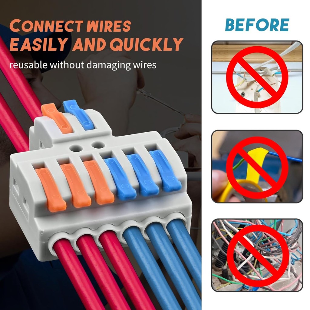 Jual 10PCS SPL2/3 Connector Wiring Terminal Quick PCT Lamp Wire ...