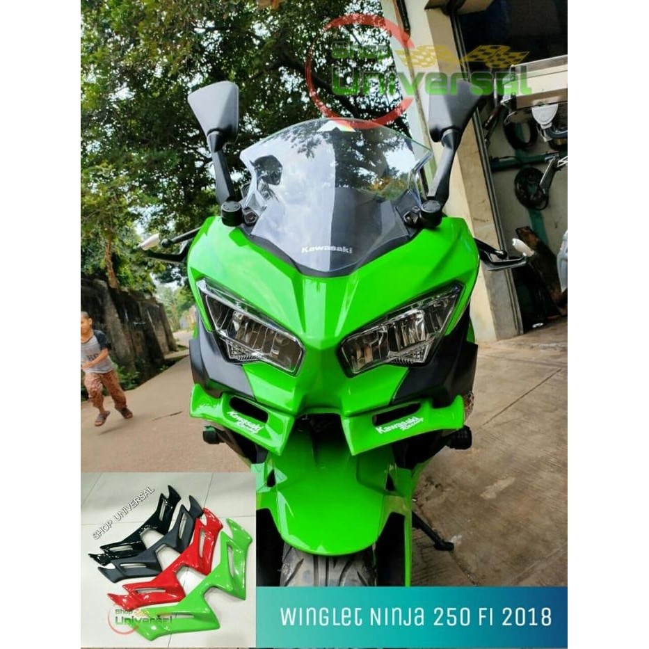 Jual ASLI Winglet Ninja 250 Fi 2018 aksess motor Winglet Ninja 250 Fi ...