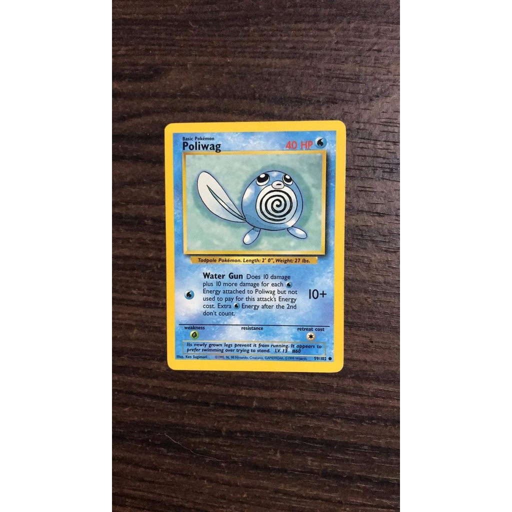 Jual j225- Poliwag Base Set Pokemon English Card Kartu Ori Nm-M ...