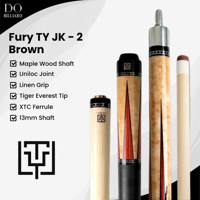 Jual Stick Billiard FURY TY JK SERIES Low Deflection Shaft Cue Stick ...