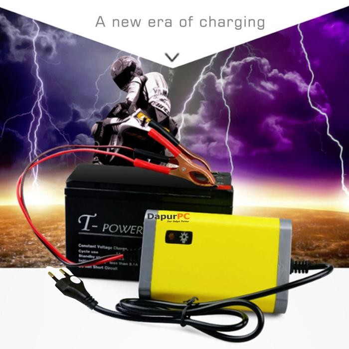 Jual Charger Aki Led Kecil Portable 12V-2A Motor Dan Mobil | Shopee ...