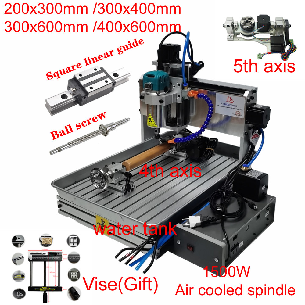 Jual Wood Router CNC 6040 1500W 4 Axis 3040 Metal Engraving Drilling ...
