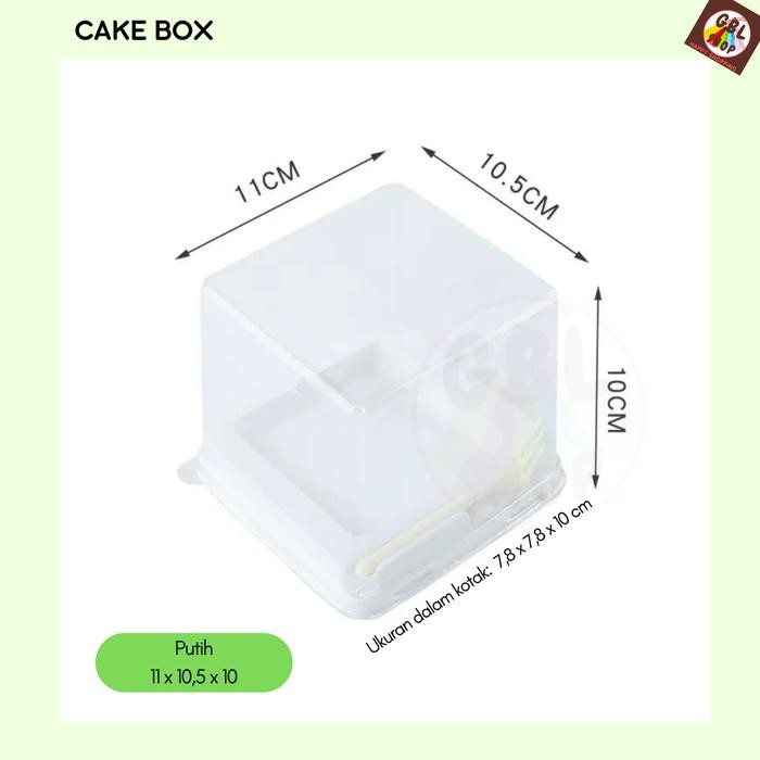 Jual Kotak Mika Kue Bolu Roti Cake Box Plastic Transparent (Ukuran Luar ...