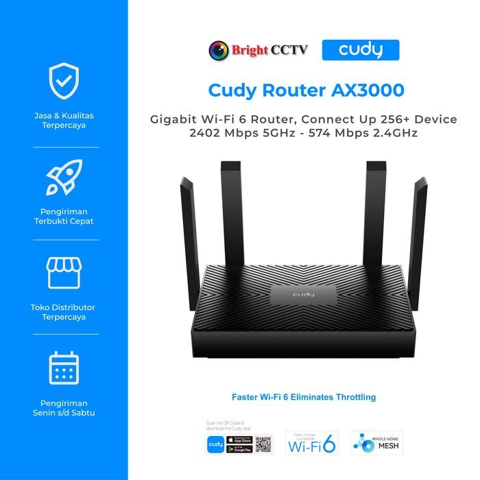 Jual Cudy AX3000 Router Gigabit Mesh Wi-Fi 6 Router WR3000 | Shopee ...