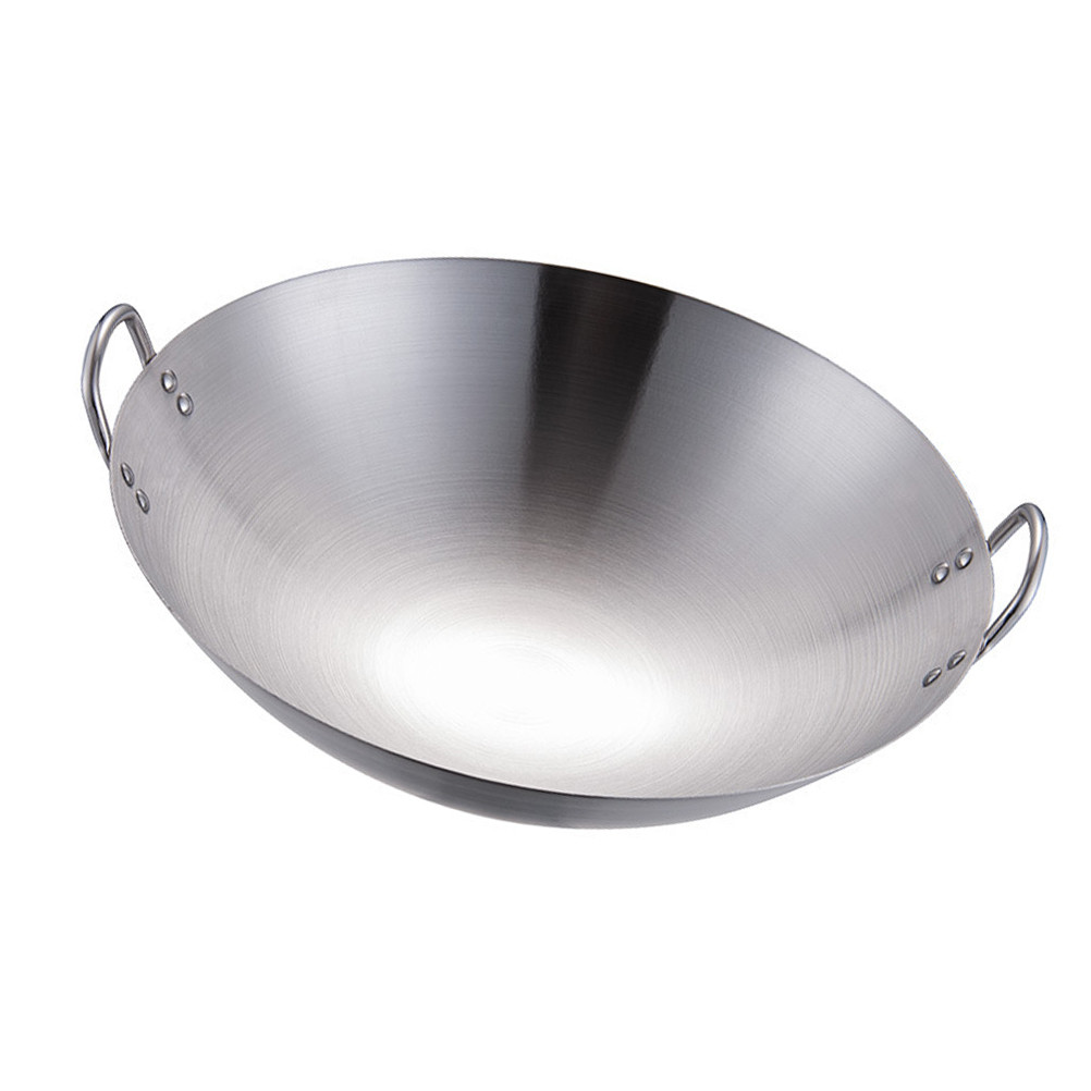 Jual Wok Pan Steel Fry Stir Stainless Cooking Chinese Frying Iron Pot ...