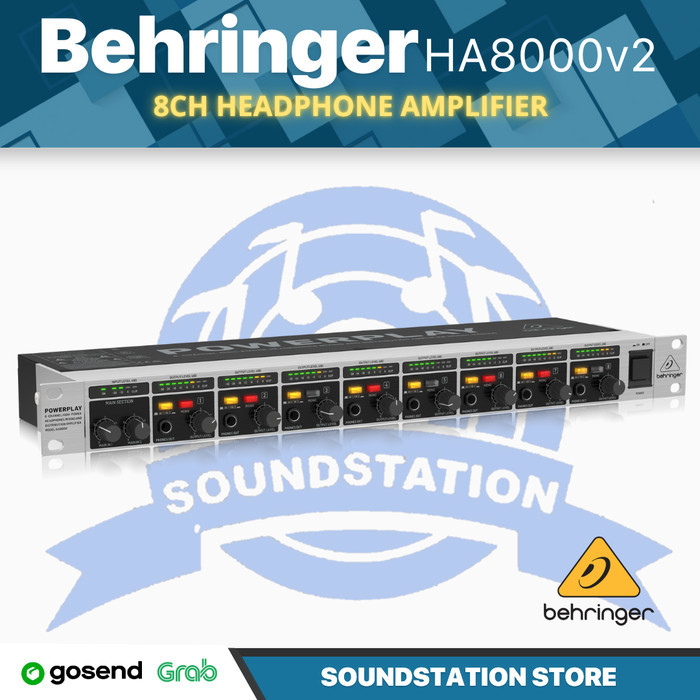 Jual BEHRINGER HA8000 8 Channel High-Power Headphone Amplifier HA 8000 ...