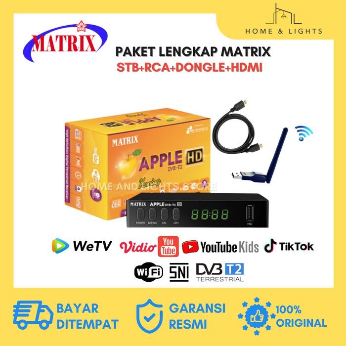 Jual New STB Matrix DVBT2 Apple Kuning | Shopee Indonesia