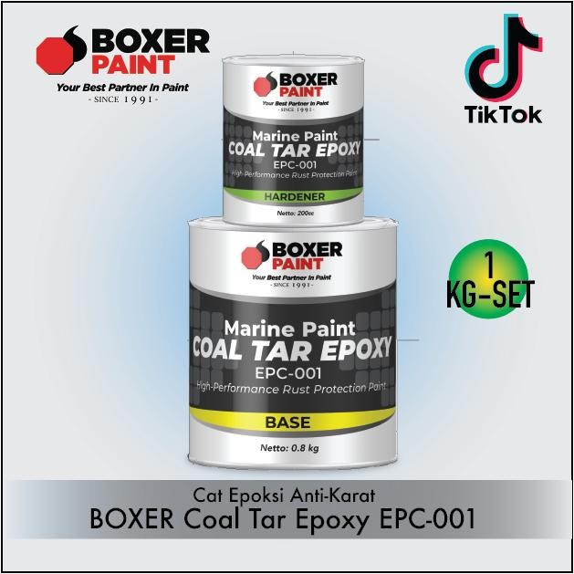 Jual [V] Cat Epoxy Anti-Karat BOXER Coal Tar Epoxy (1 KG-SET) | Shopee ...