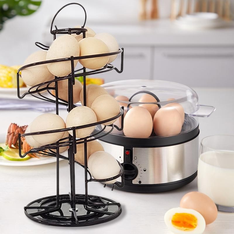 Jual Egg Dispenser Stand Iron Wire Rack Countertop 30 Eggs Organizer ...