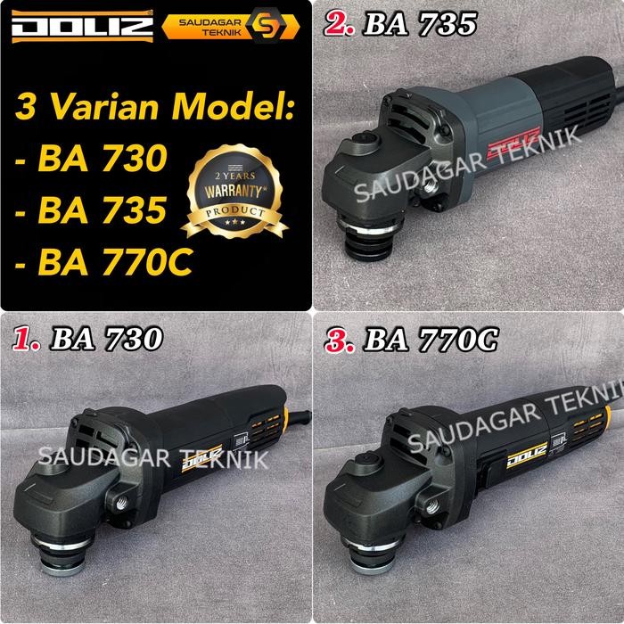 Jual Mesin Gerinda Tangan 4 Inch Doliz Ba 730 Ba 770 C Angle Grinder 4 ...