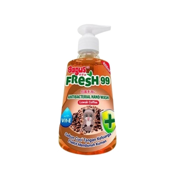 Jual BAGUS FRESH 99 HAND WASH LUWAK COFFEE BOTOL 400 M | Shopee Indonesia