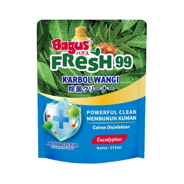 Jual BAGUS FRESH 99 KARBOL EUCALYPTUS POUCH 575 ML | Shopee Indonesia