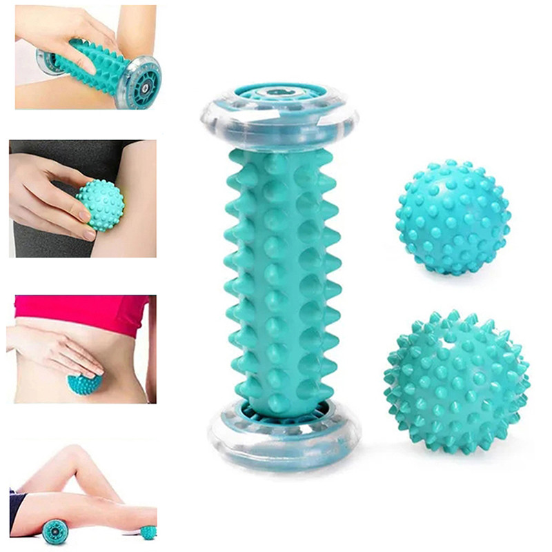 Jual Foot Massage Roller Spiky Ball Therapy Set Manual Foot Massager ...