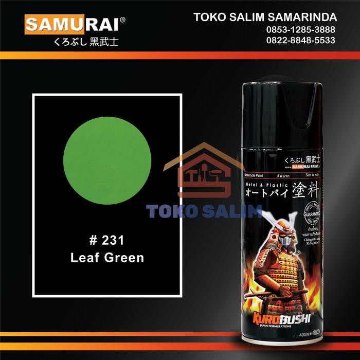 Jual ```````] Cat semprot/ Pilox- SAMURAI PAINT- 231 Leaf Green (Warna ...