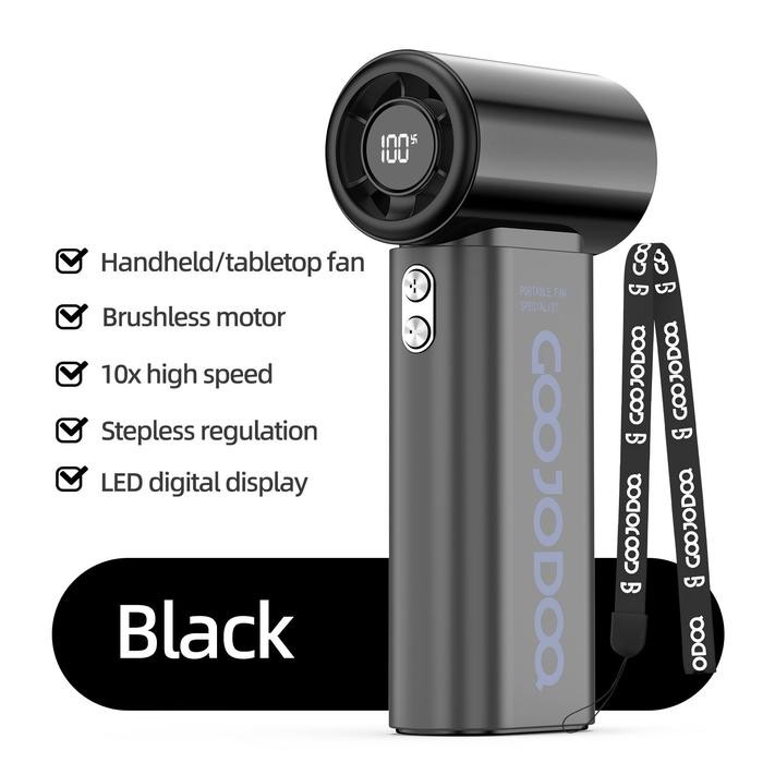 Jual SmartSh0p- Goojodoq Gfs007 Mini Portable Fan Mini Jet Fan 4000Mah ...
