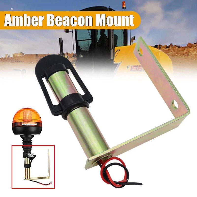 Jual Metal Rotating Flashing Beacon Mount Amber Warning Light Bracket ...