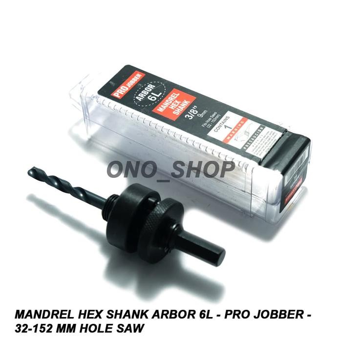 Jual Mandrel Hex Shank Arbor 6L - Pro Jobber - 32-152 mm Hole Saw ...