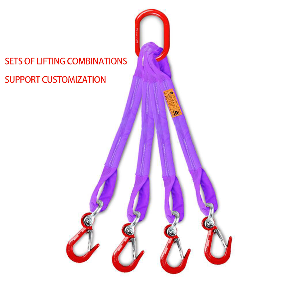 Jual Terbaru Load 2T Web Lifting Slings Flat Tons With Hooks 1/2/4 Legs ...
