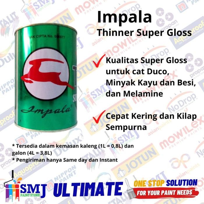 Jual Dulux - Pengencer Cat Minyak Thinner Impala Super Gloss Quality 5L ...