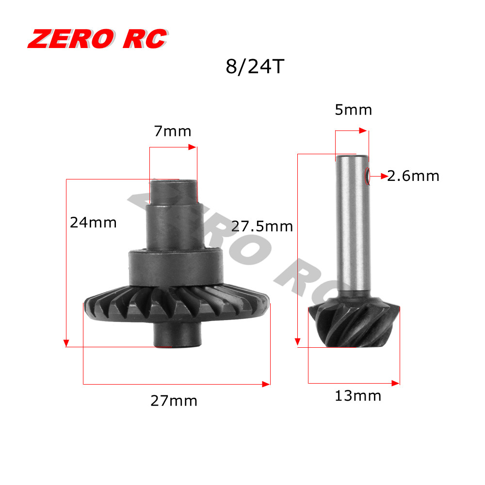 Jual HD METAL AR44 AR45 F9 Axles Helical Bevel Gears 8/24T 8/27T 8/30T ...