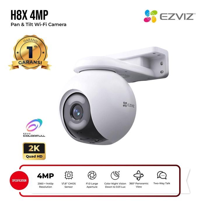 Jual Ezviz H8X 2K 4MP CCTV IP Camera Outdoor Pan Tilt Wifi Security Cam ...