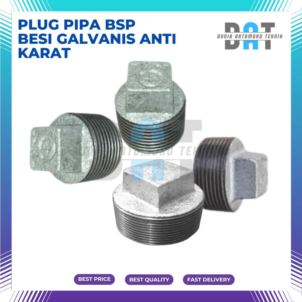 Jual Plug Pipa 1/2" BSP – Penutup Pipa Besi Galvanis | Shopee Indonesia